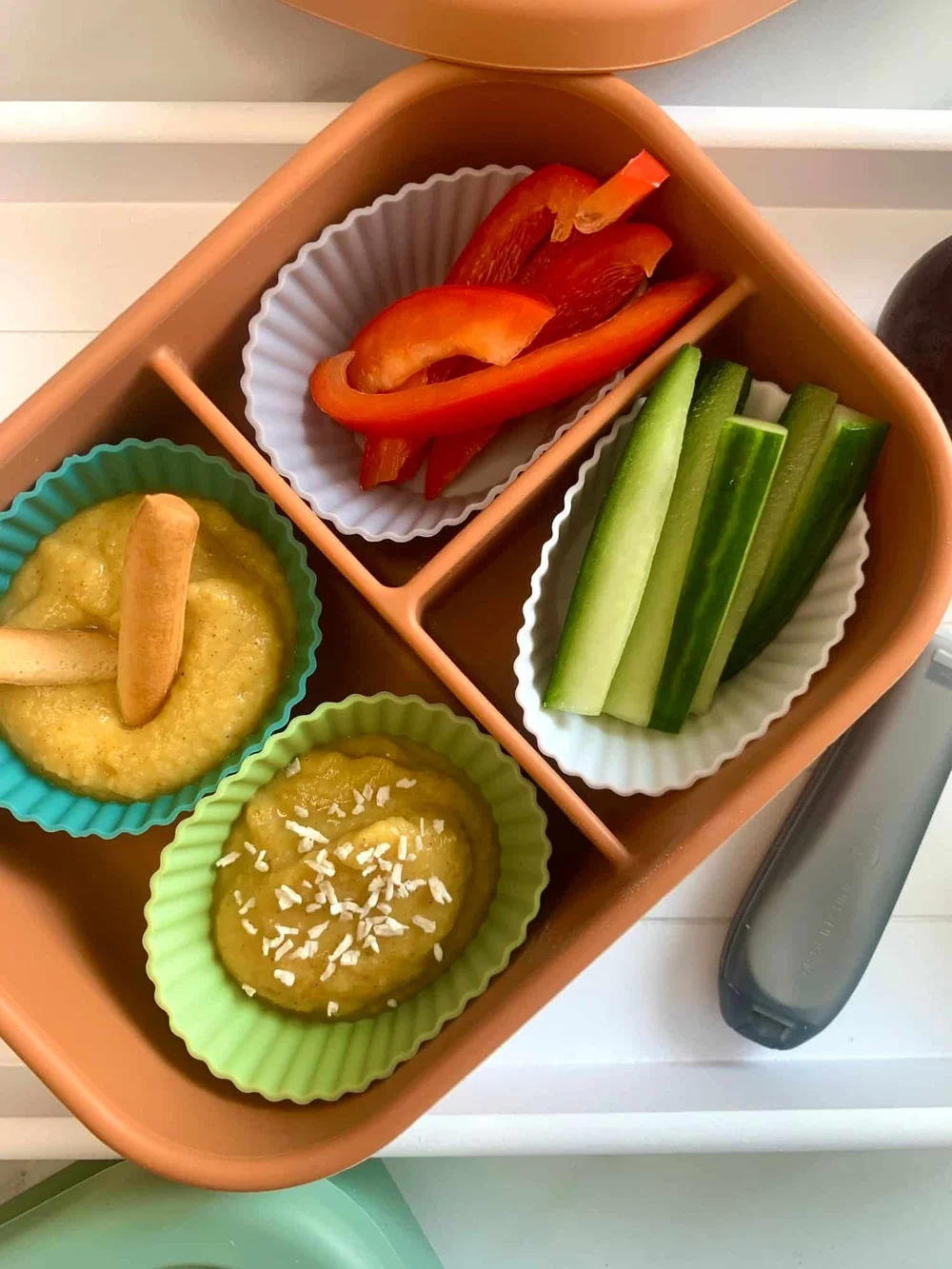 Butter Bean Dip Bento Box | BLW and Toddler Recipe