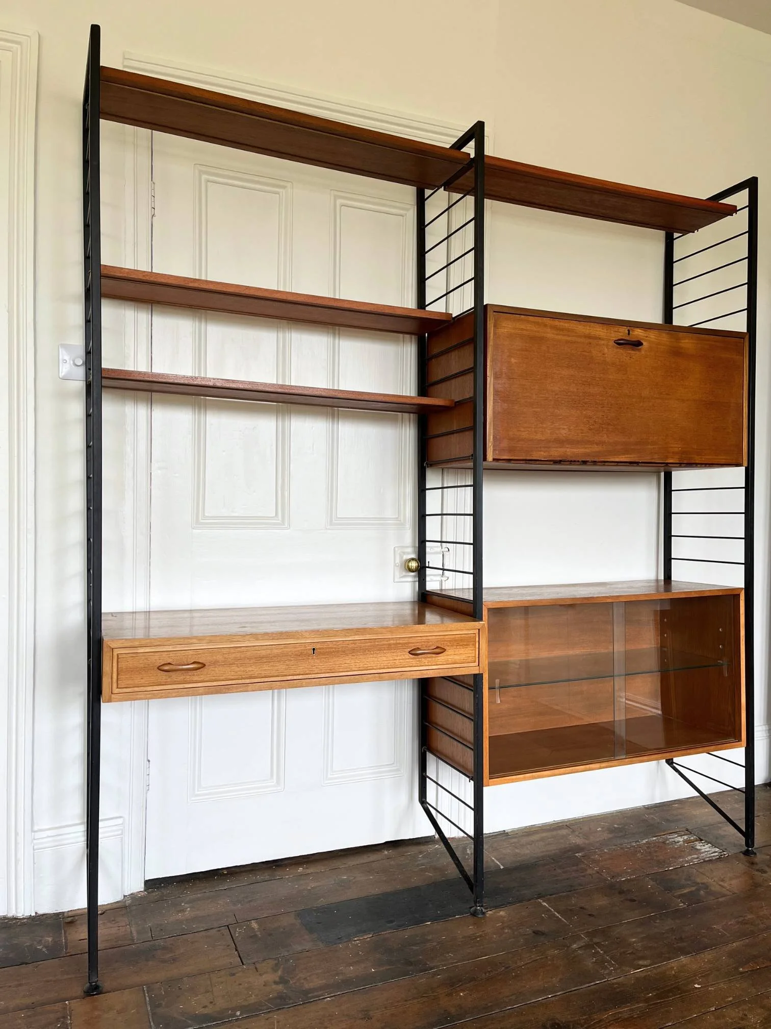 Vintage Ladderax Shelving, Desk & Cabinet Set of Modular Storage ...