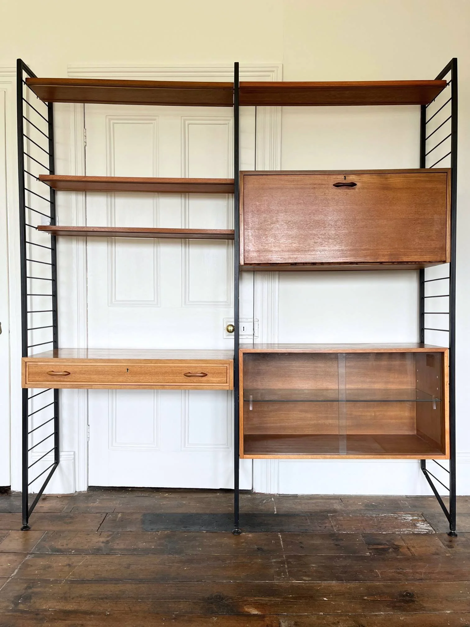 Vintage Ladderax Shelving, Desk & Cabinet Set of Modular Storage ...