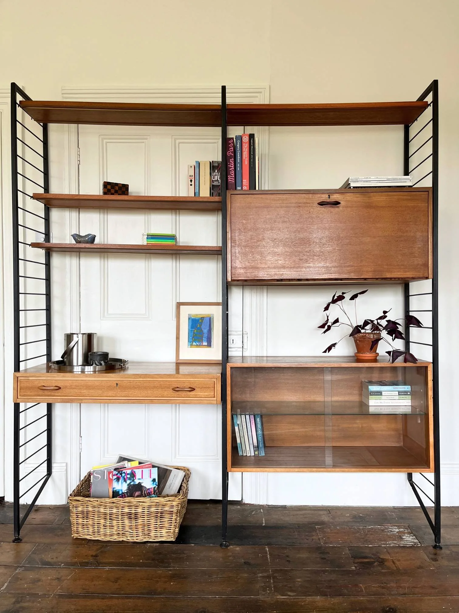 Vintage Ladderax Shelving, Desk & Cabinet Set of Modular Storage ...