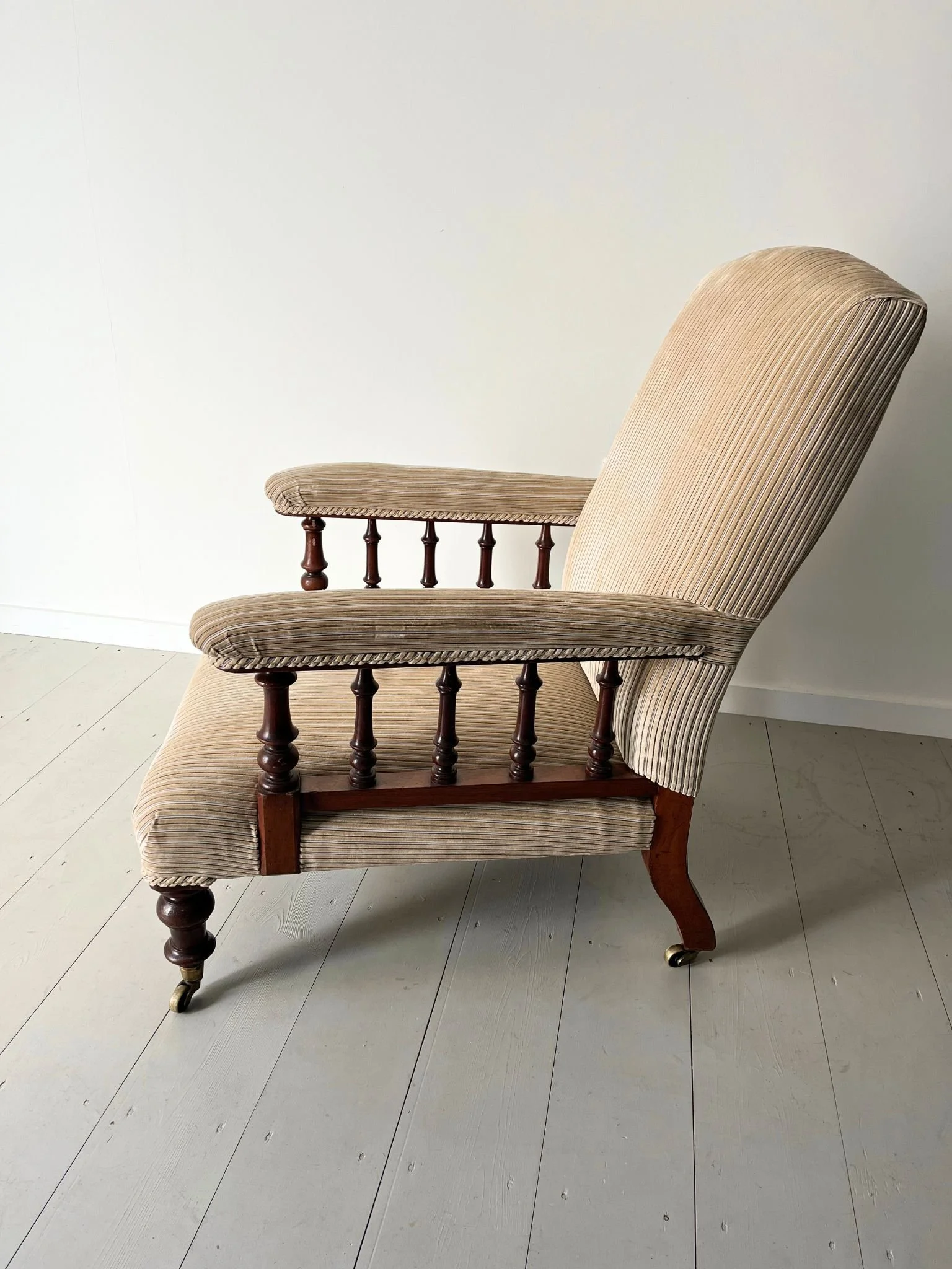 19th Century Antique Open Arm Chair In The Howard Style — Bureau Bruton ...