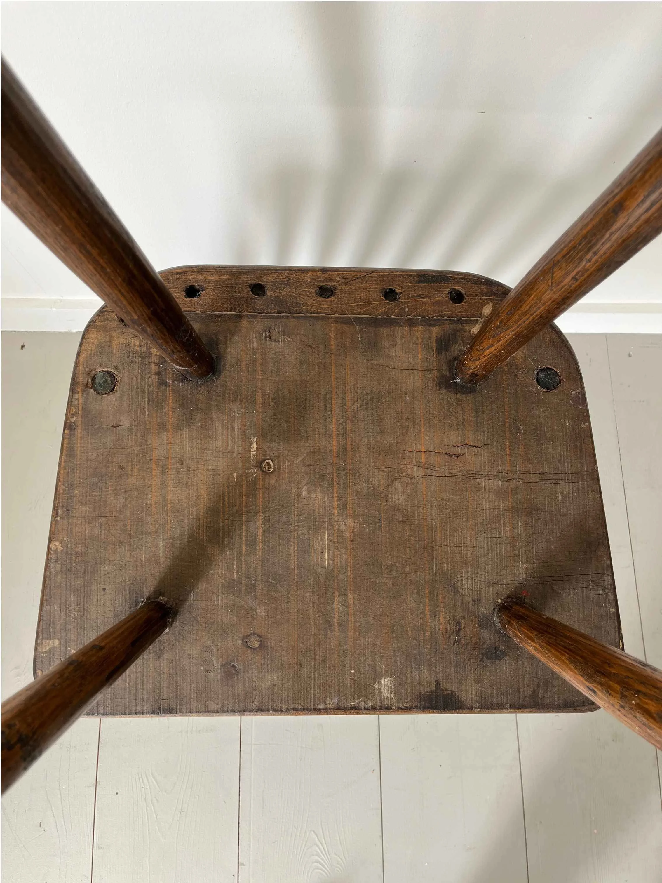 Antique Primitive Comb Back Wooden Chair — Bureau Bruton Antiques & Vintage