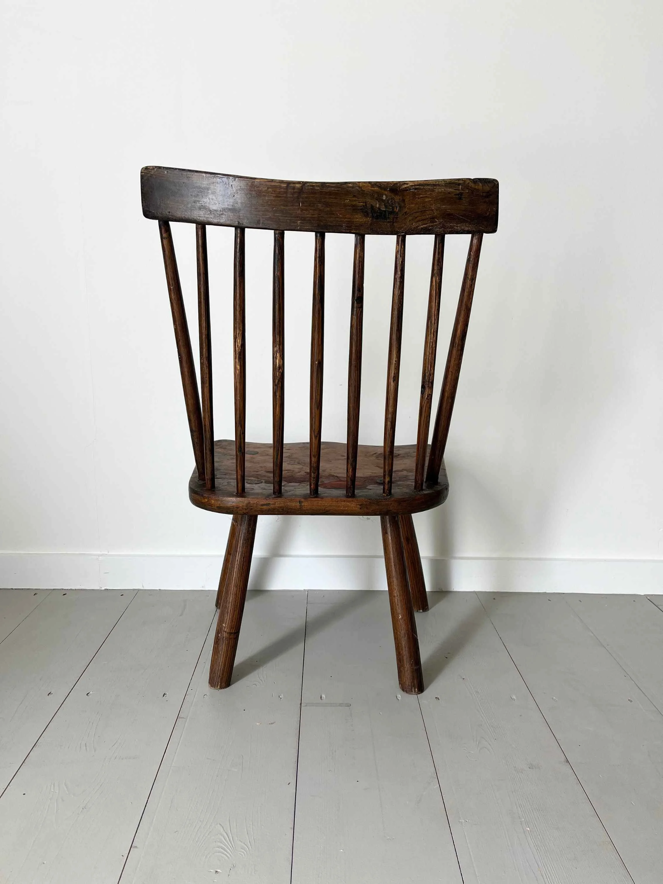 Antique Primitive Comb Back Wooden Chair — Bureau Bruton Antiques & Vintage