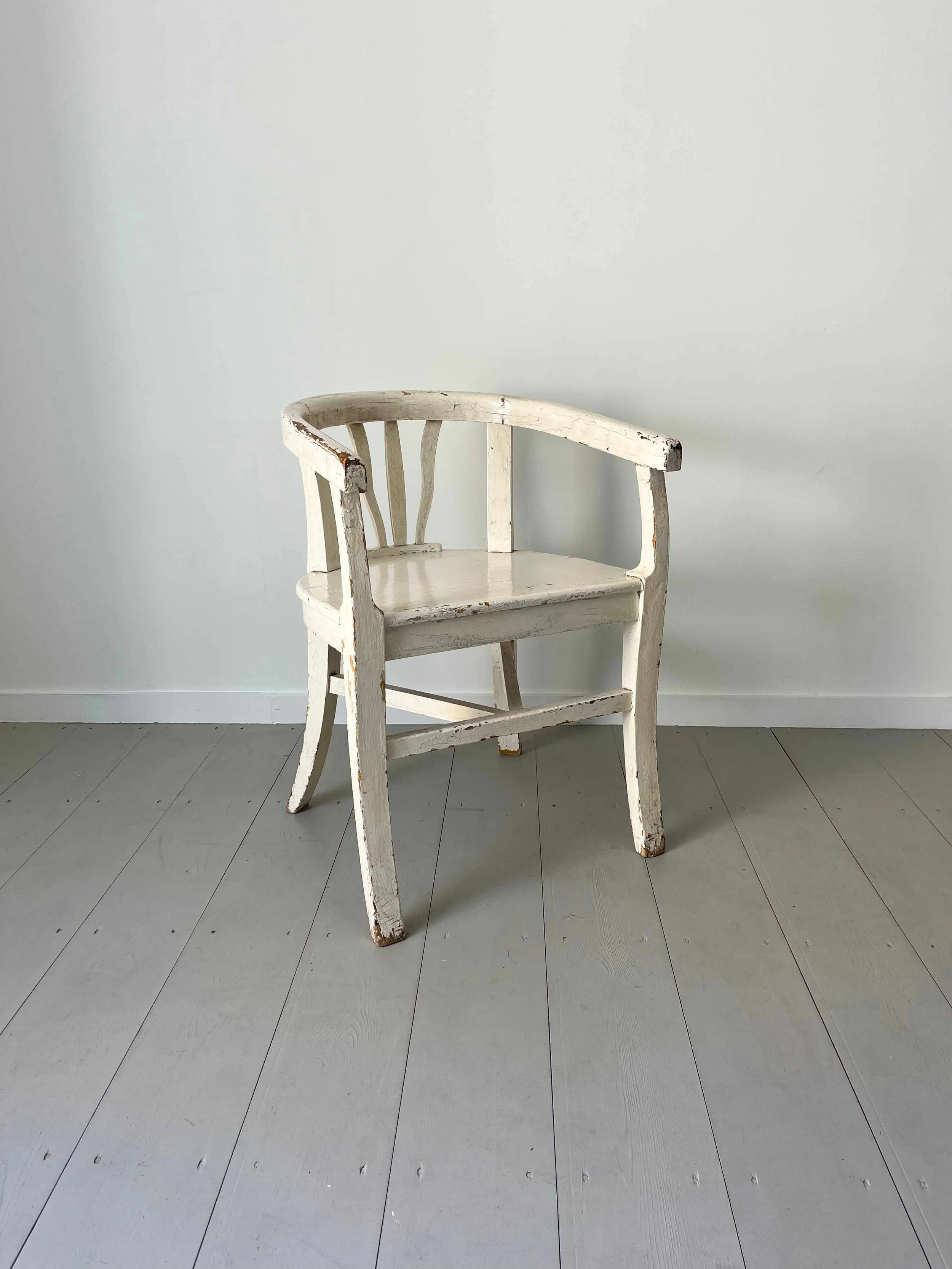 Antique Gustavian Swedish Wooden Barrel Chair — Bureau Bruton Antiques ...