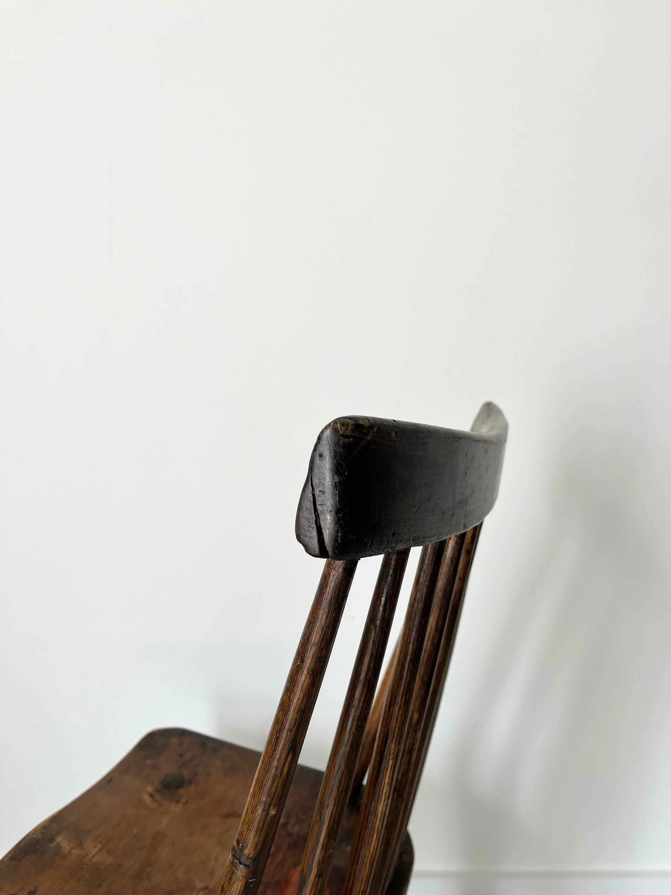 Antique Primitive Comb Back Wooden Chair — Bureau Bruton Antiques & Vintage