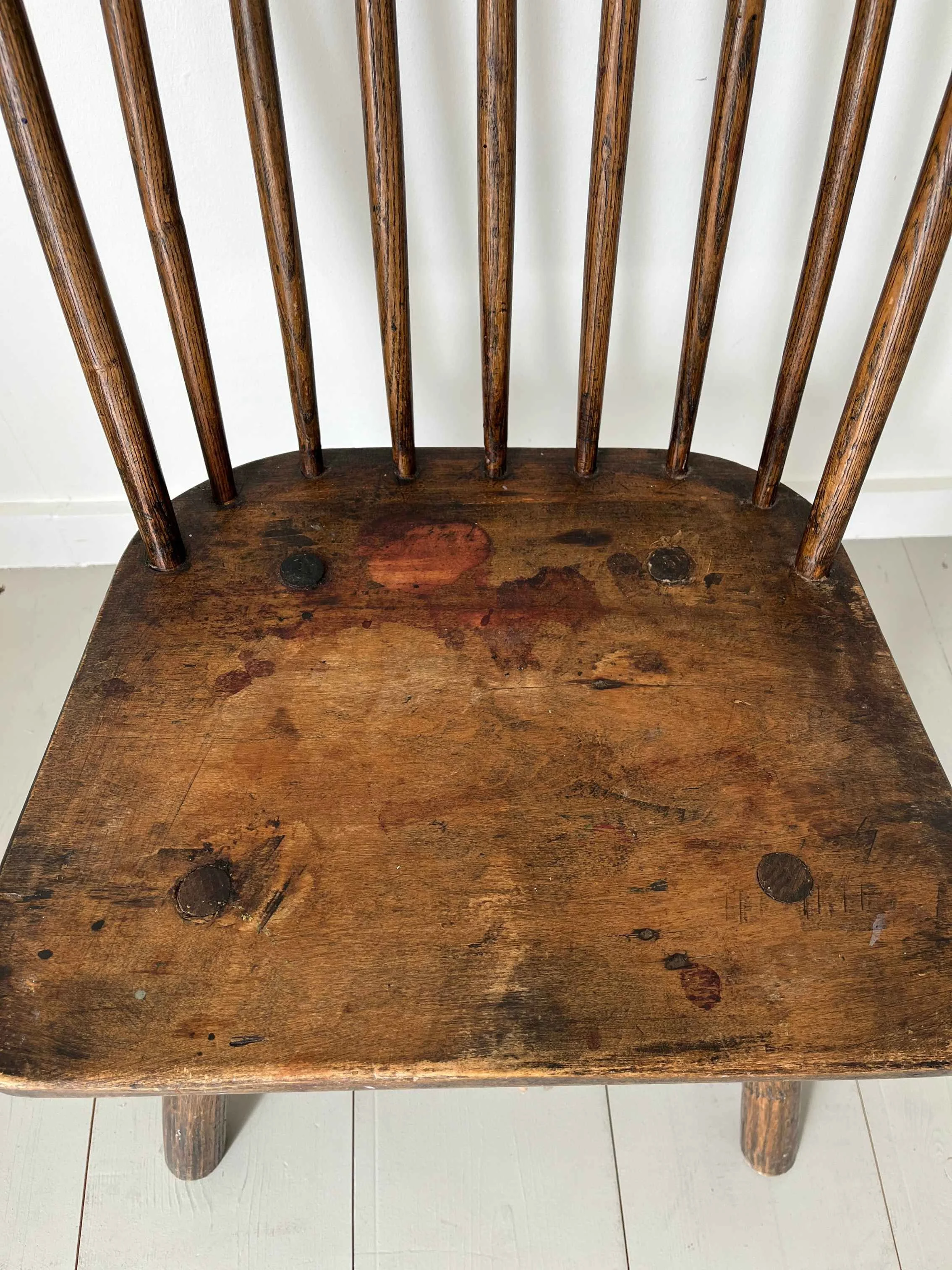 Antique Primitive Comb Back Wooden Chair — Bureau Bruton Antiques & Vintage