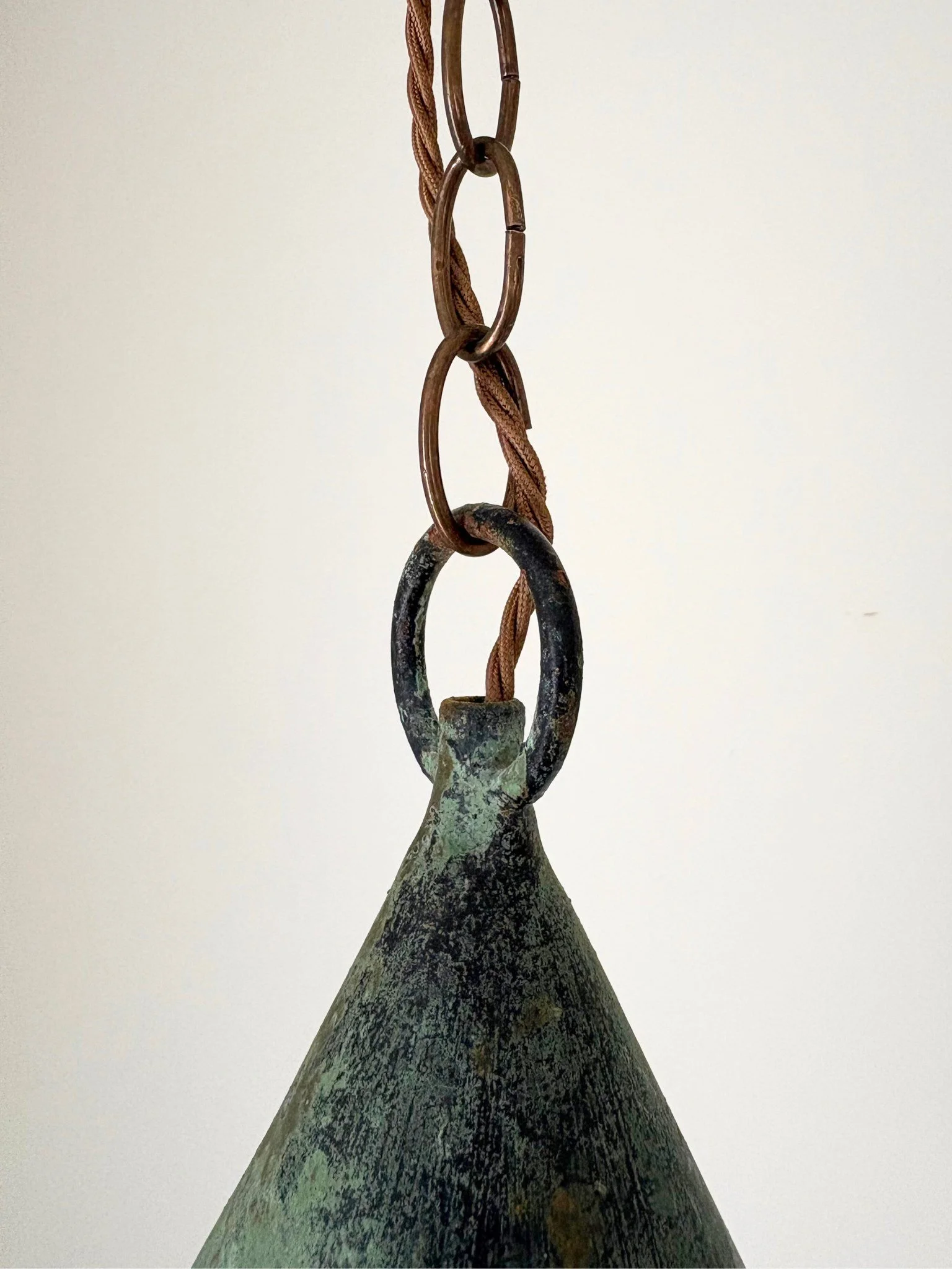 Vintage Arts and Crafts Copper Hall or Porch Lantern With Verdigris ...