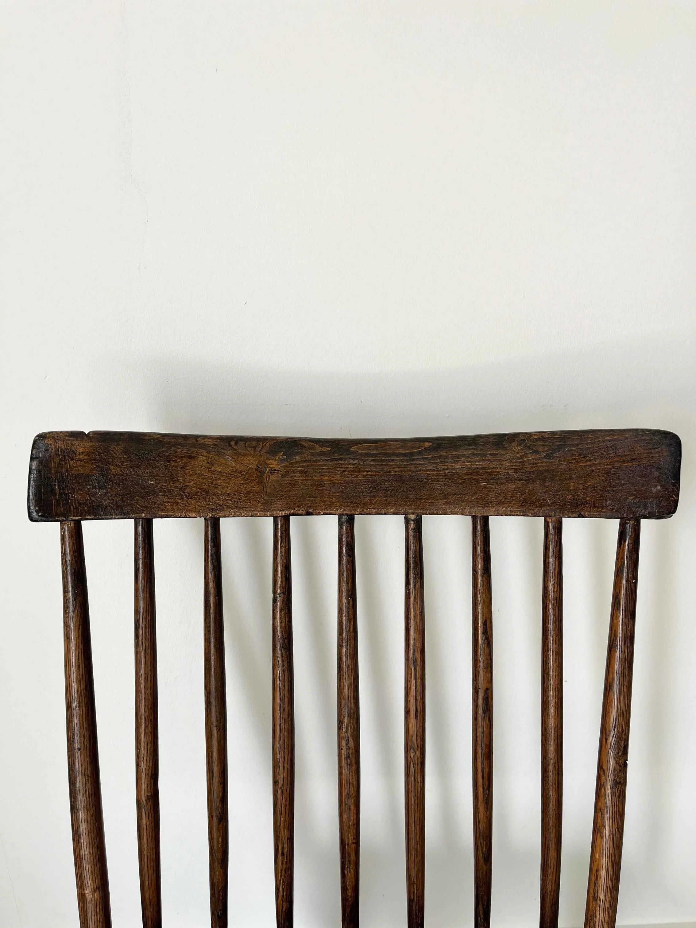 Antique Primitive Comb Back Wooden Chair — Bureau Bruton Antiques & Vintage