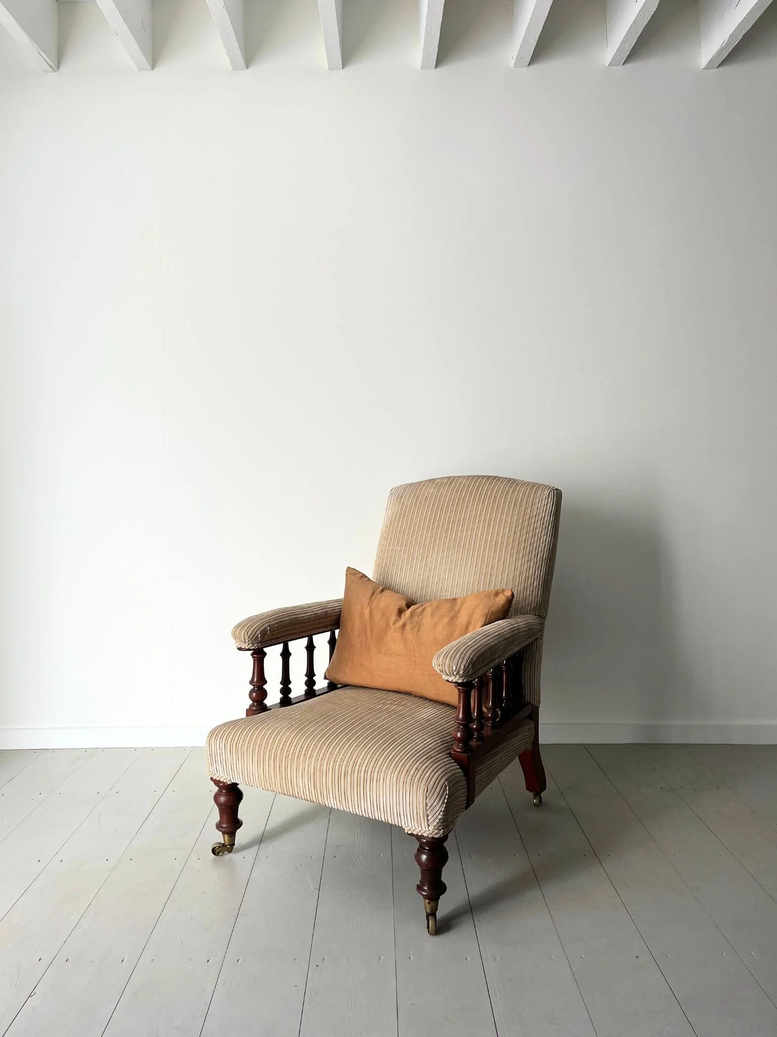 19th Century Antique Open Arm Chair In The Howard Style — Bureau Bruton ...