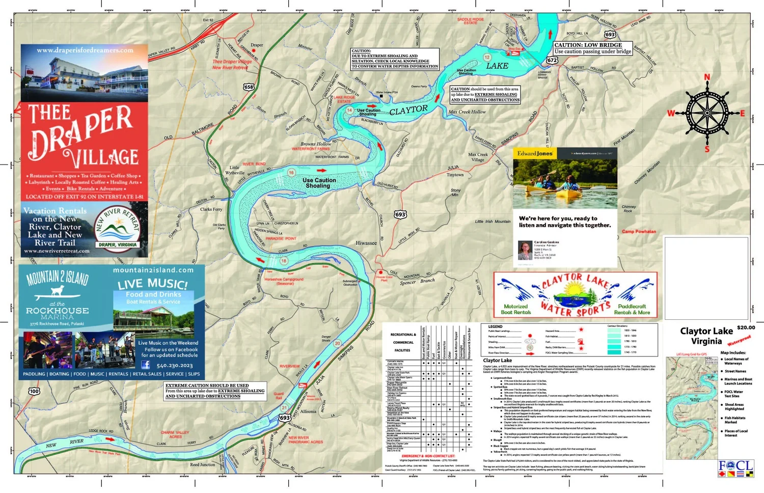 Map & Stats — Friends of Claytor Lake