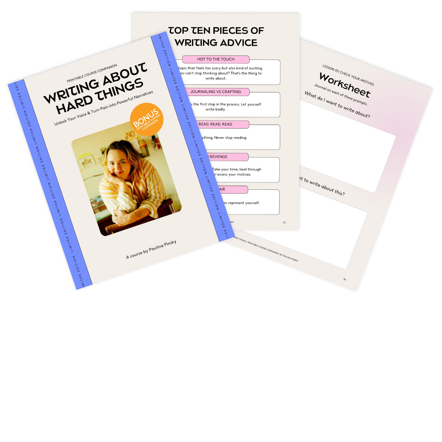 Writing About Hard Things Writing Course — Paulina Pinsky