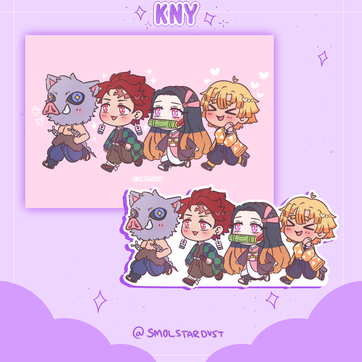 KNY ☆ Mitsuri+Shinobu Pack | Vinyl Matte Sticker — smolstardvst