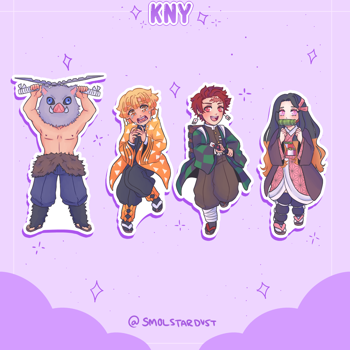 KNY ☆ Mitsuri+Shinobu Pack | Vinyl Matte Sticker — smolstardvst