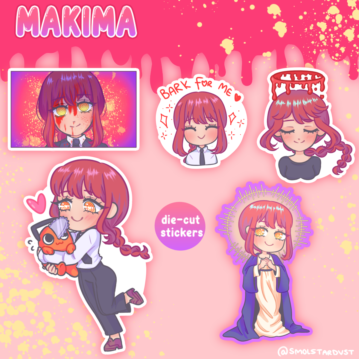 CSM ☆ Makima Pack ★ Vinyl Matte Stickers — smolstardvst