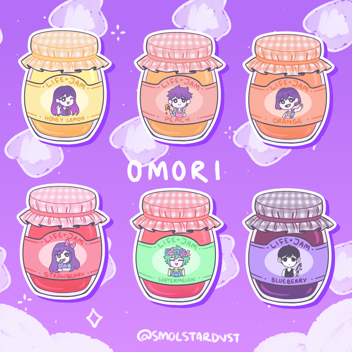 OMORI ☆ Life Jam | Vinyl Matte Stickers — smolstardvst