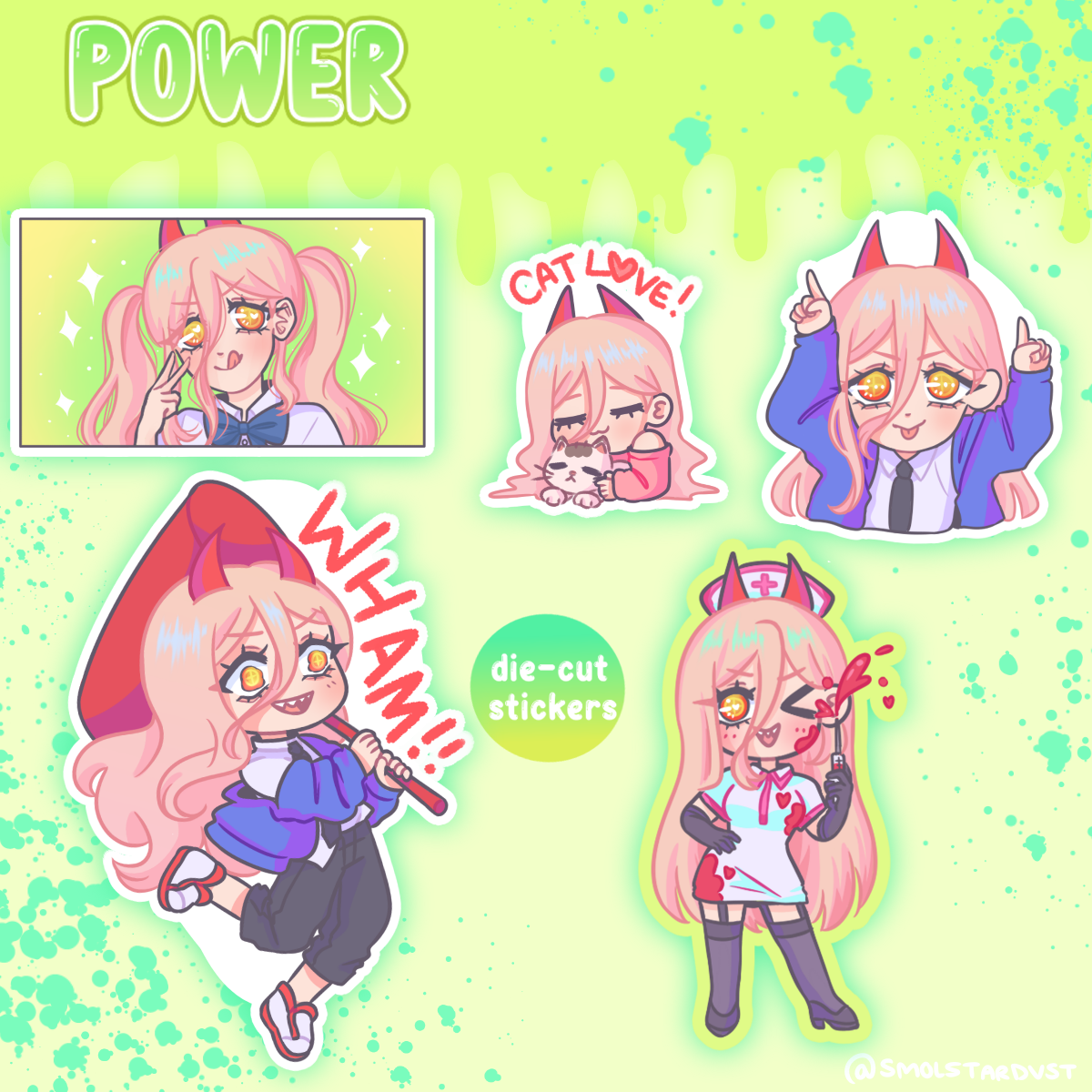 CSM ☆ Power Pack ★ Vinyl Matte Stickers — smolstardvst
