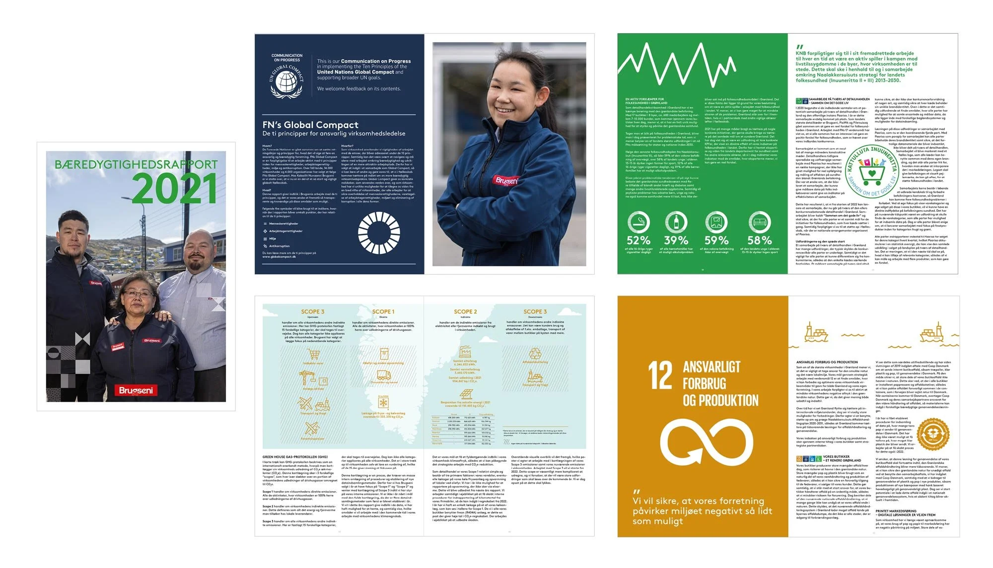 Rapport og magasin layout — Brasse grafisk design