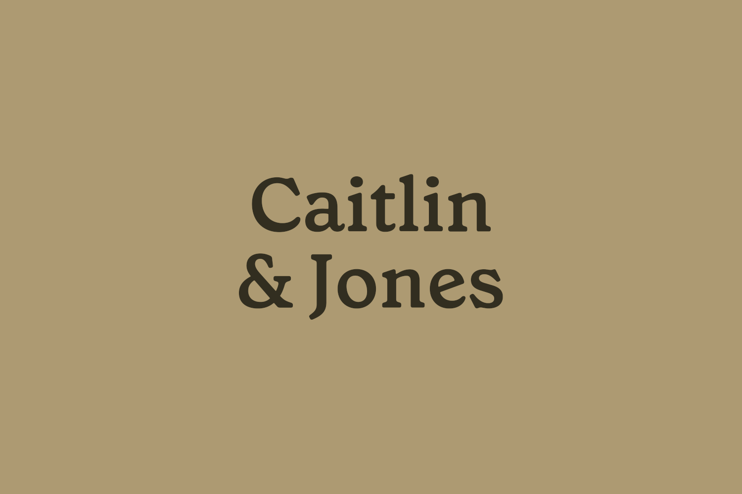 Caitlin & Jones - Project Case Study — Sam Petyt Design