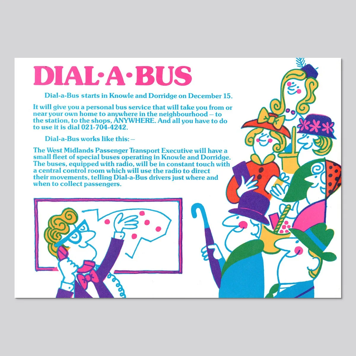 Dial-a-Bus - WMPTE (1975) — Modern Illustration