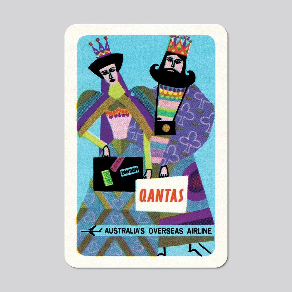 King and Queen - Qantas (c.1960s) — Modern Illustration