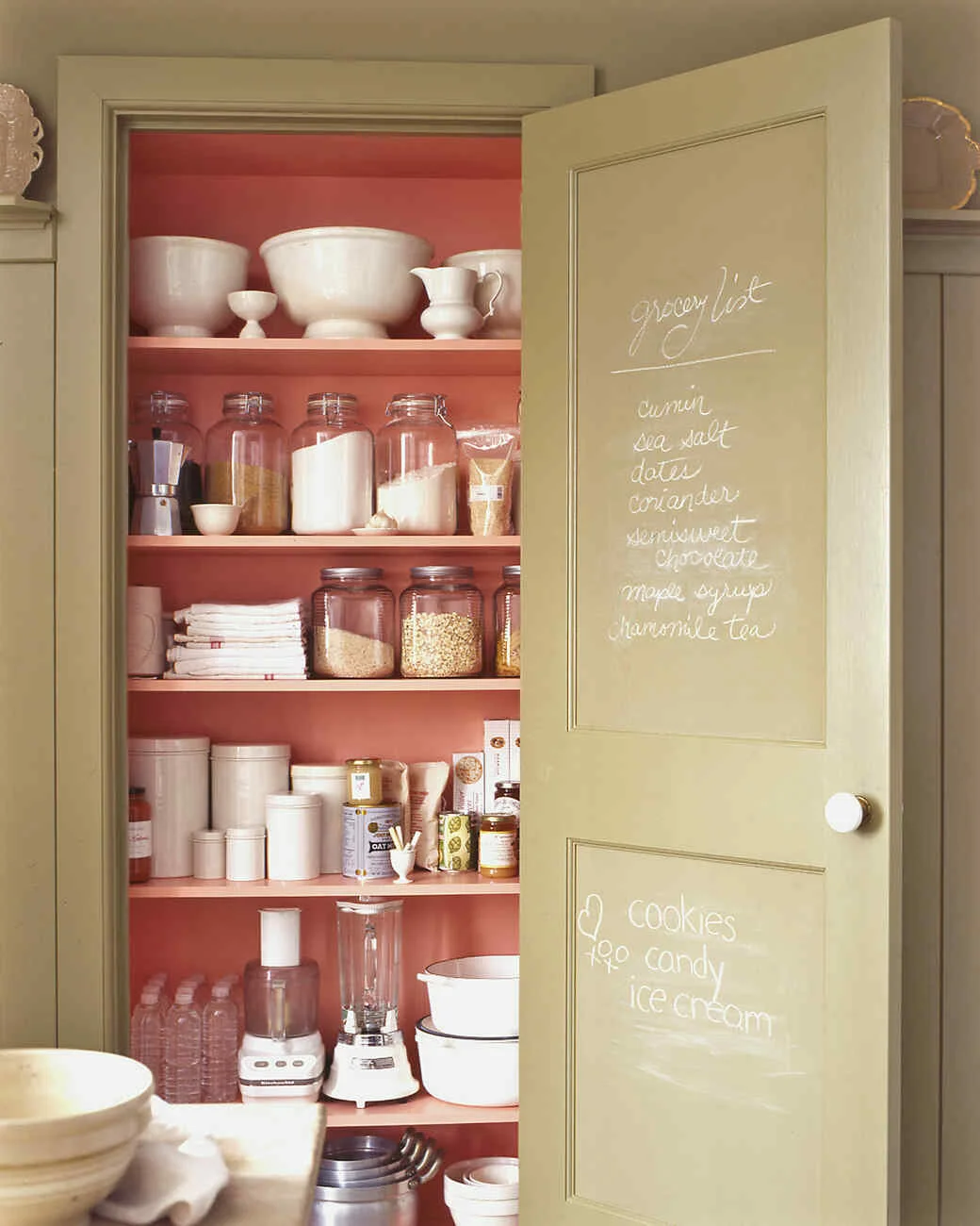 Decorate with surprising and delightful colour inside your pantry ...