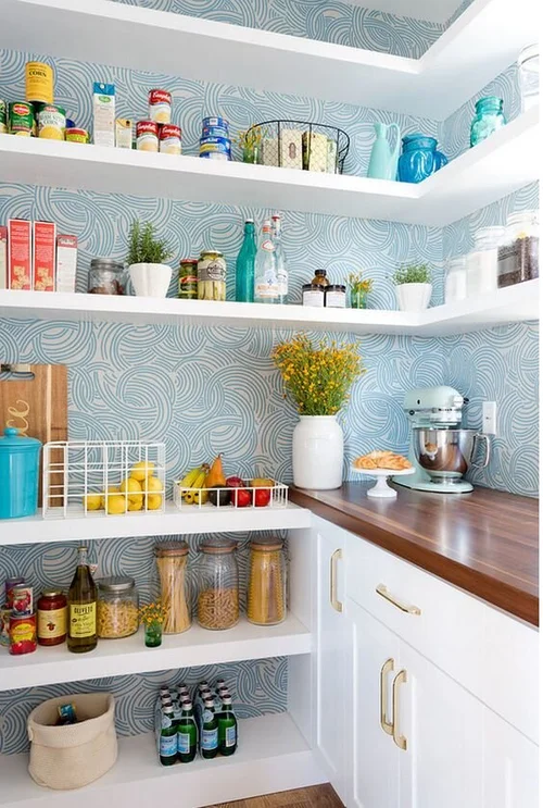 Decorate with surprising and delightful colour inside your pantry ...