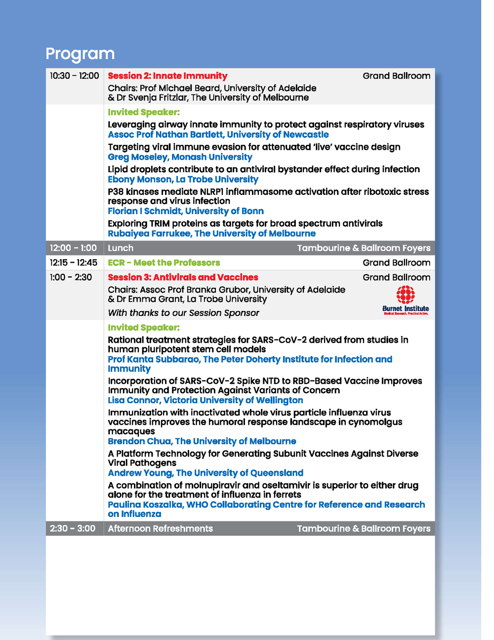 AVS 2022 Program — Australasian Virology Society