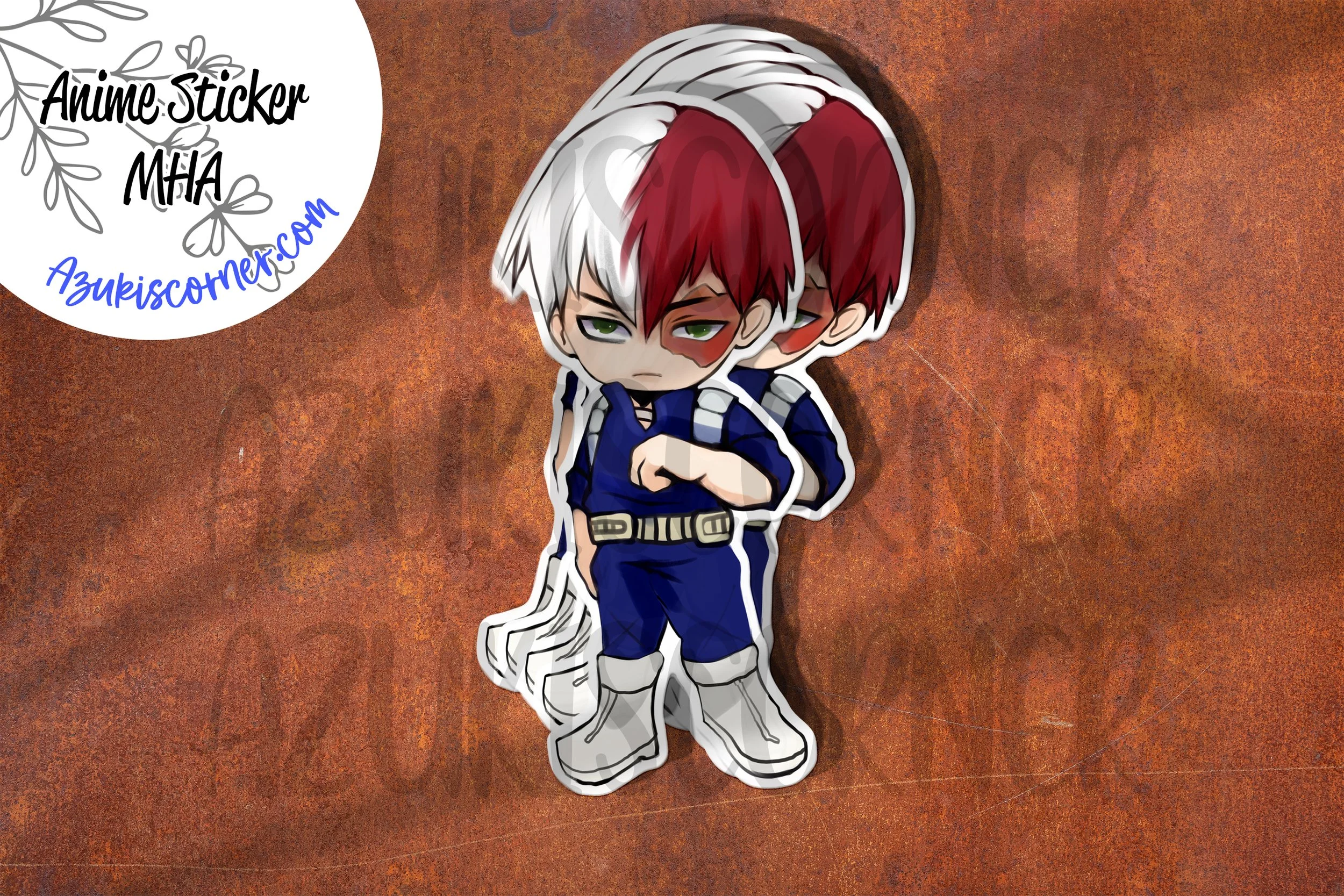 Deku Chibi Anime Sticker — Azuki's Corner