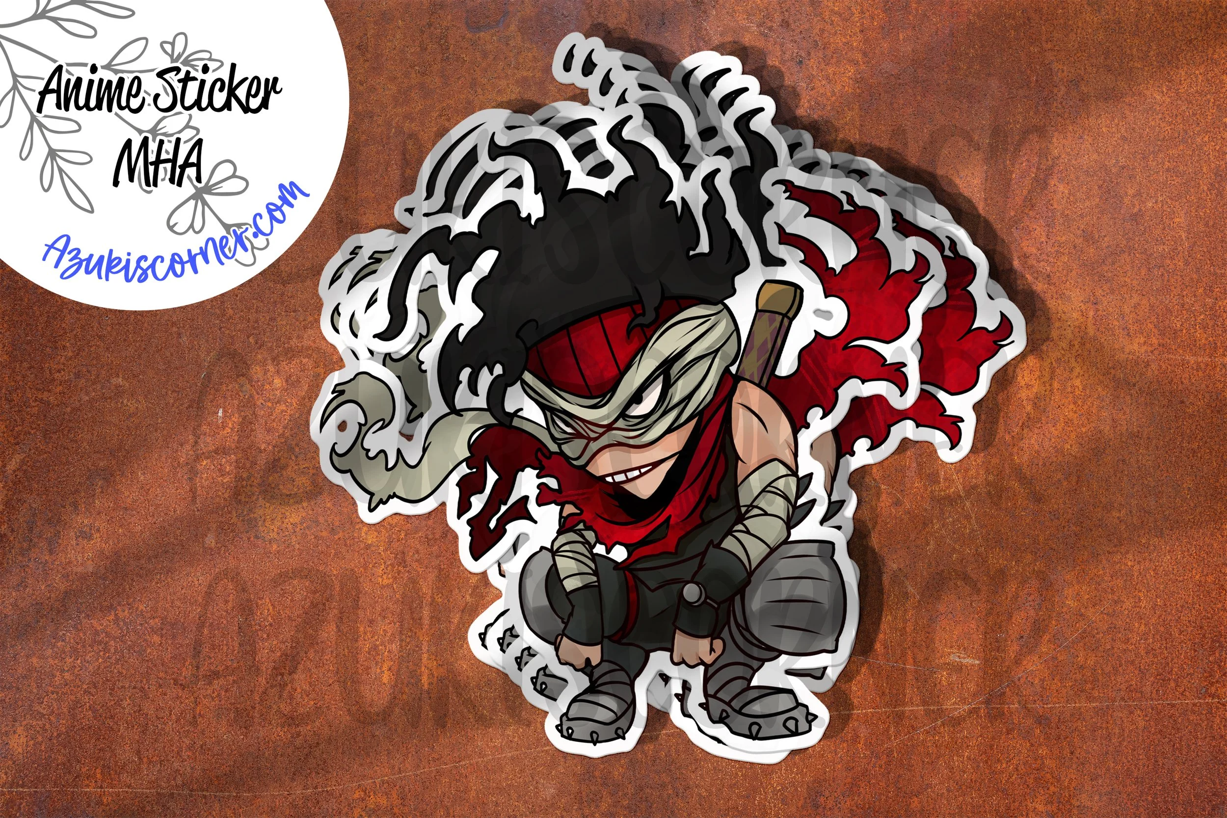 Todoroki Chibi Anime Sticker — Azuki's Corner