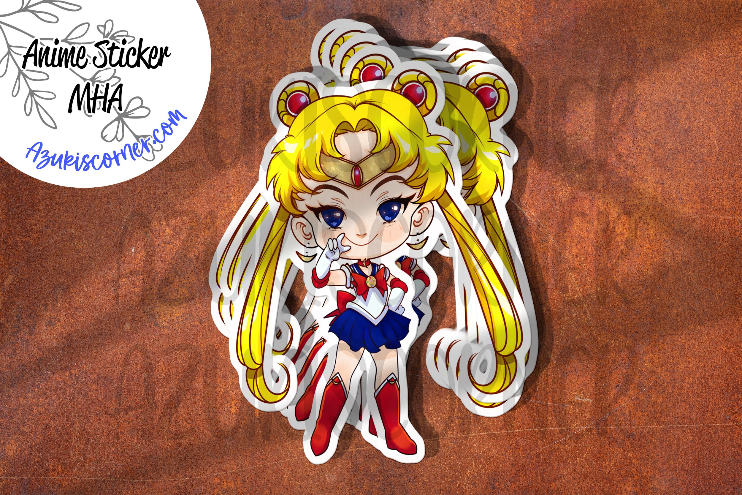 Sailor Mercury Chibi Anime Sticker — Azuki's Corner