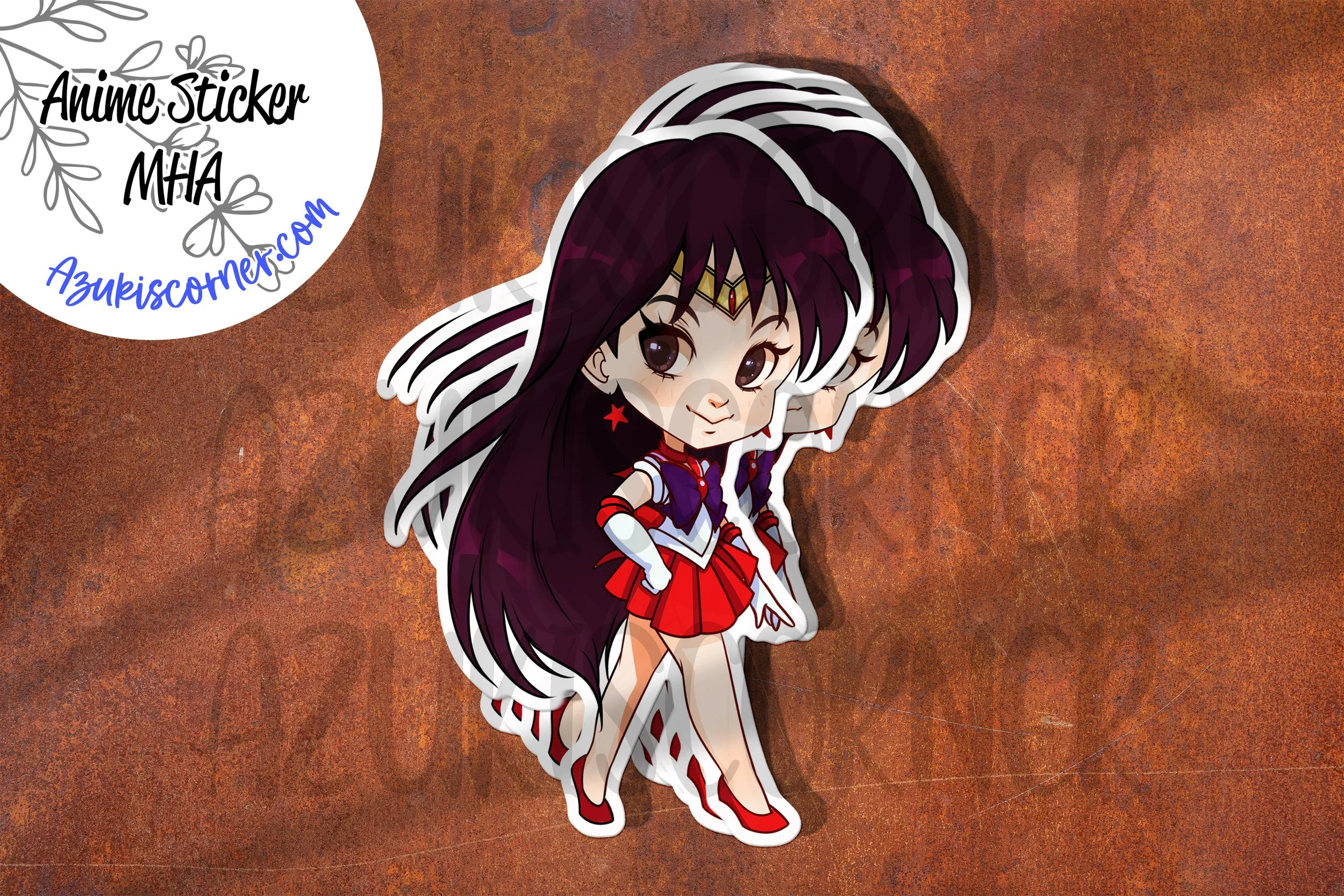 Sailor Mercury Chibi Anime Sticker — Azuki's Corner