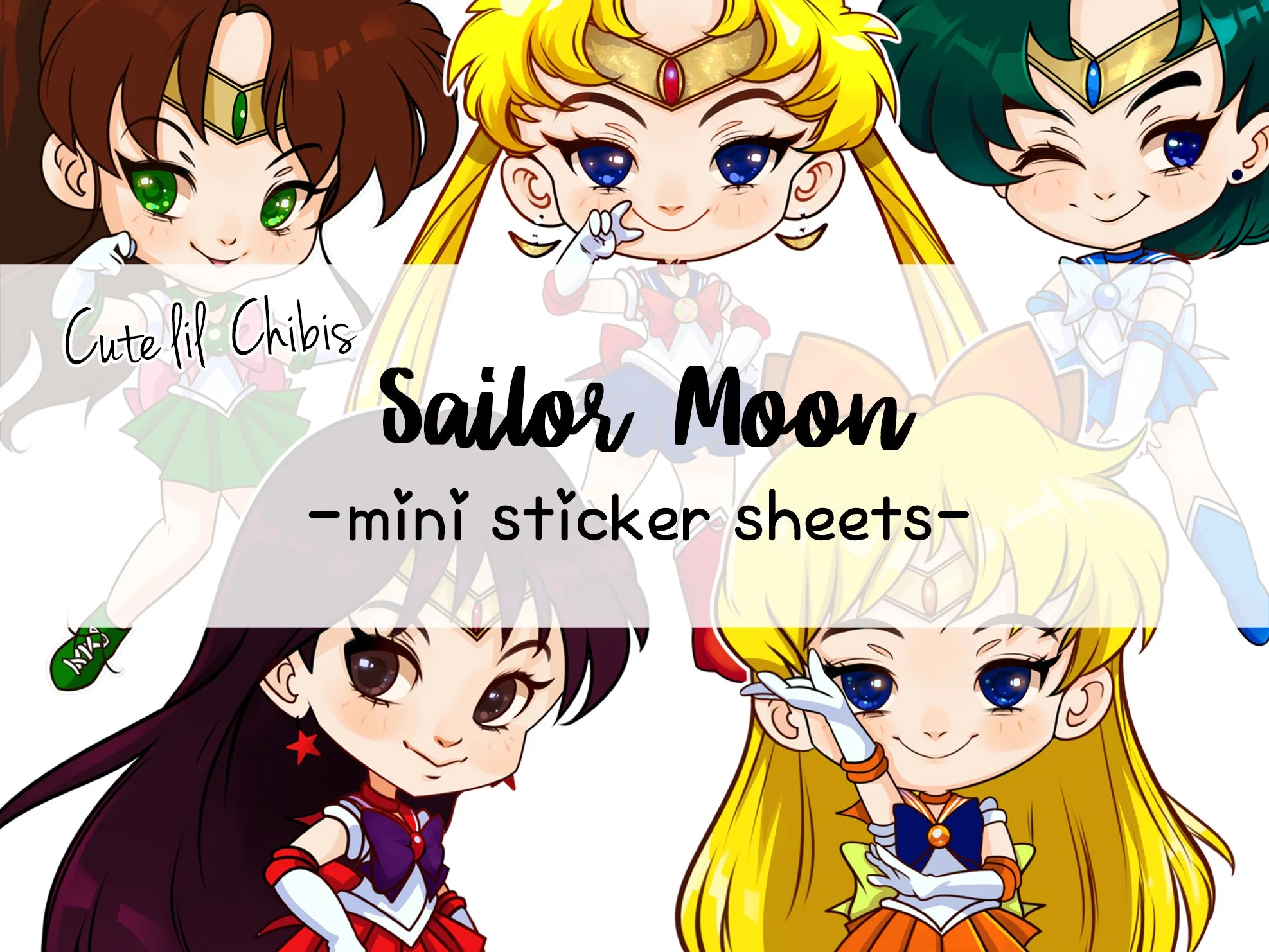Sailor Mars Chibi Anime Sticker — Azuki's Corner