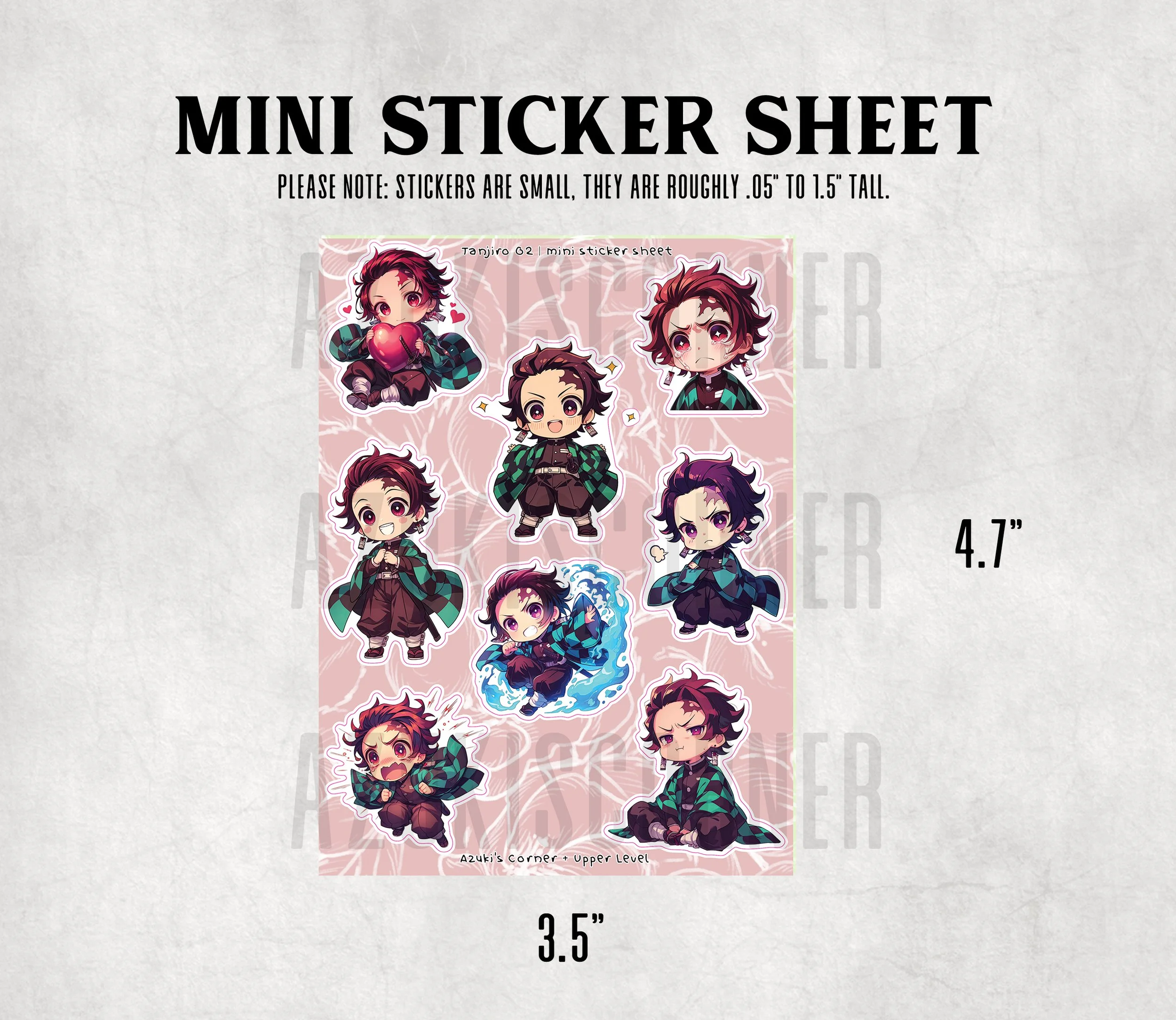 Ghibli Chibi Anime Sticker, Mini Sticker Sheet — Azuki's Corner