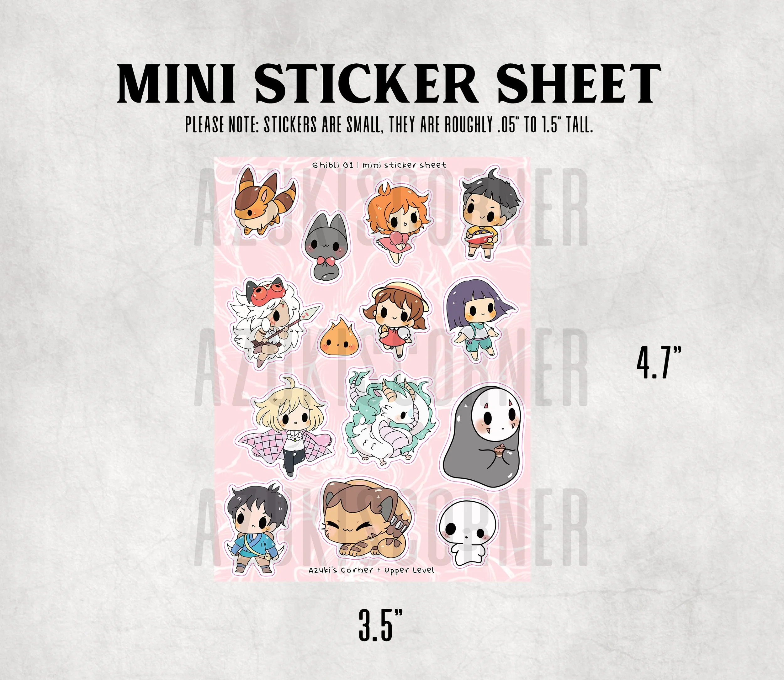 OP Chibi Anime Sticker, Mini Sticker Sheet — Azuki's Corner