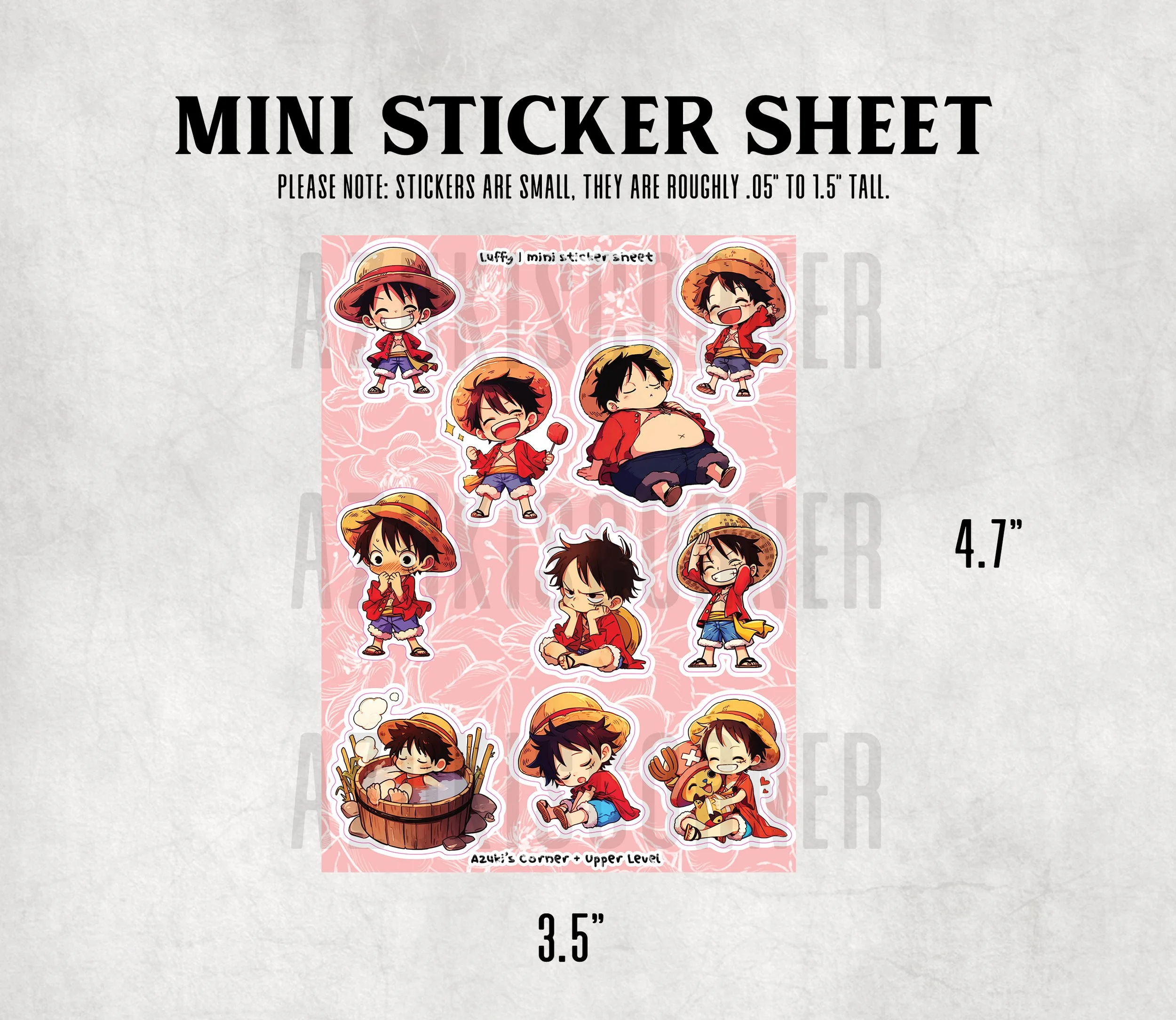 Ghibli Chibi Anime Sticker, Mini Sticker Sheet — Azuki's Corner