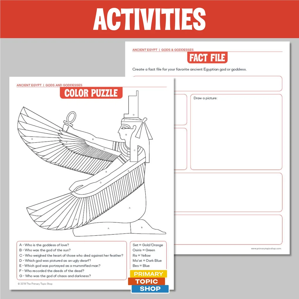 Egyptian Gods Worksheet Ancient Egypt Gods & Pharaohs (basic…: