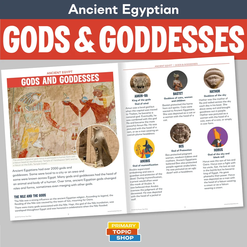 Egyptian Gods Worksheet Ancient Egypt Gods & Pharaohs (basic…: