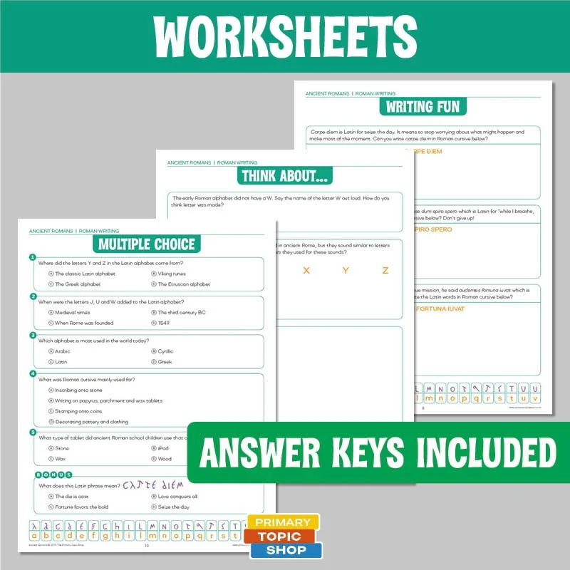 Ancient Roman Daily Life — Primary Topic Shop