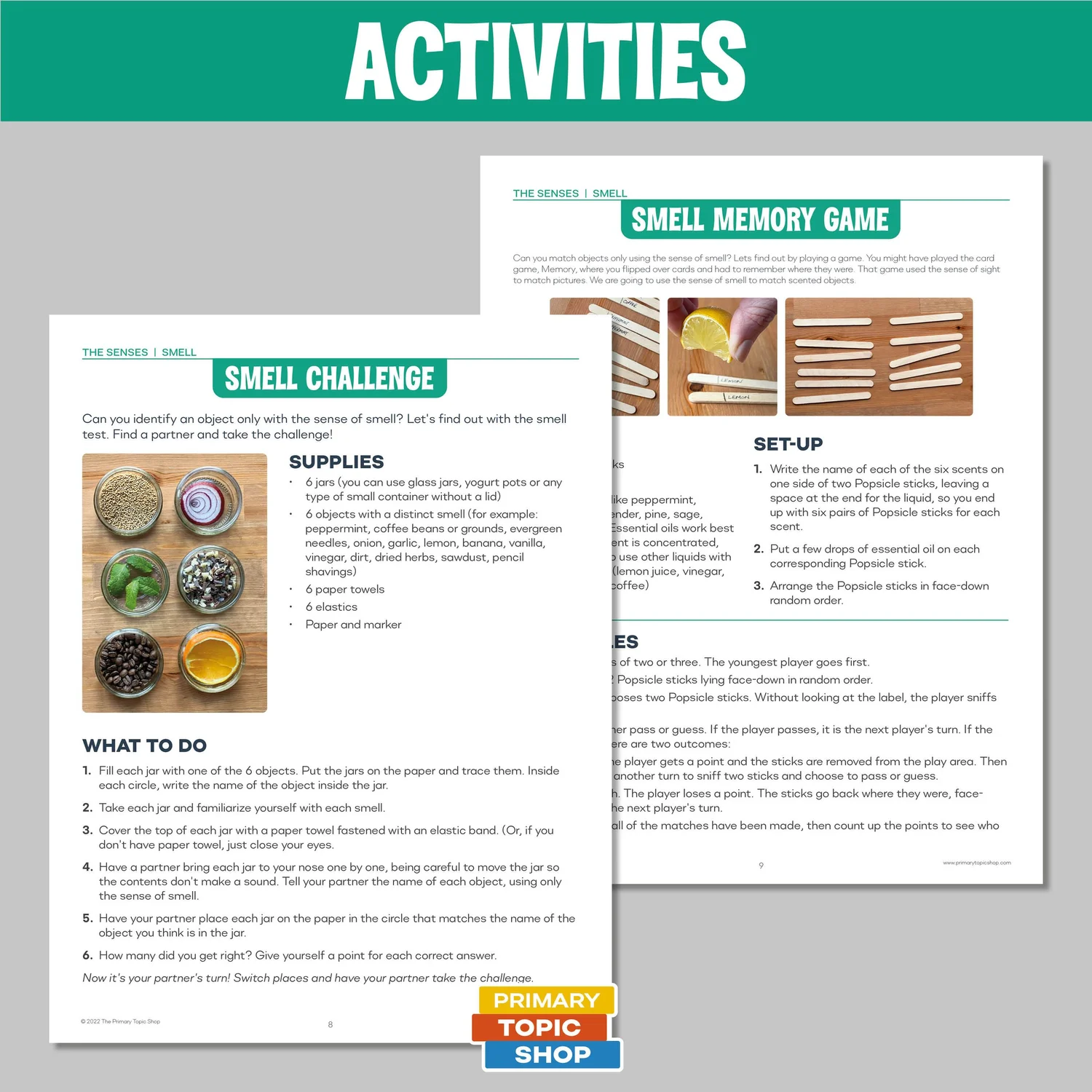 The Five Sense Resource Bundle for Grades 4-6 — Primary Topic Shop
