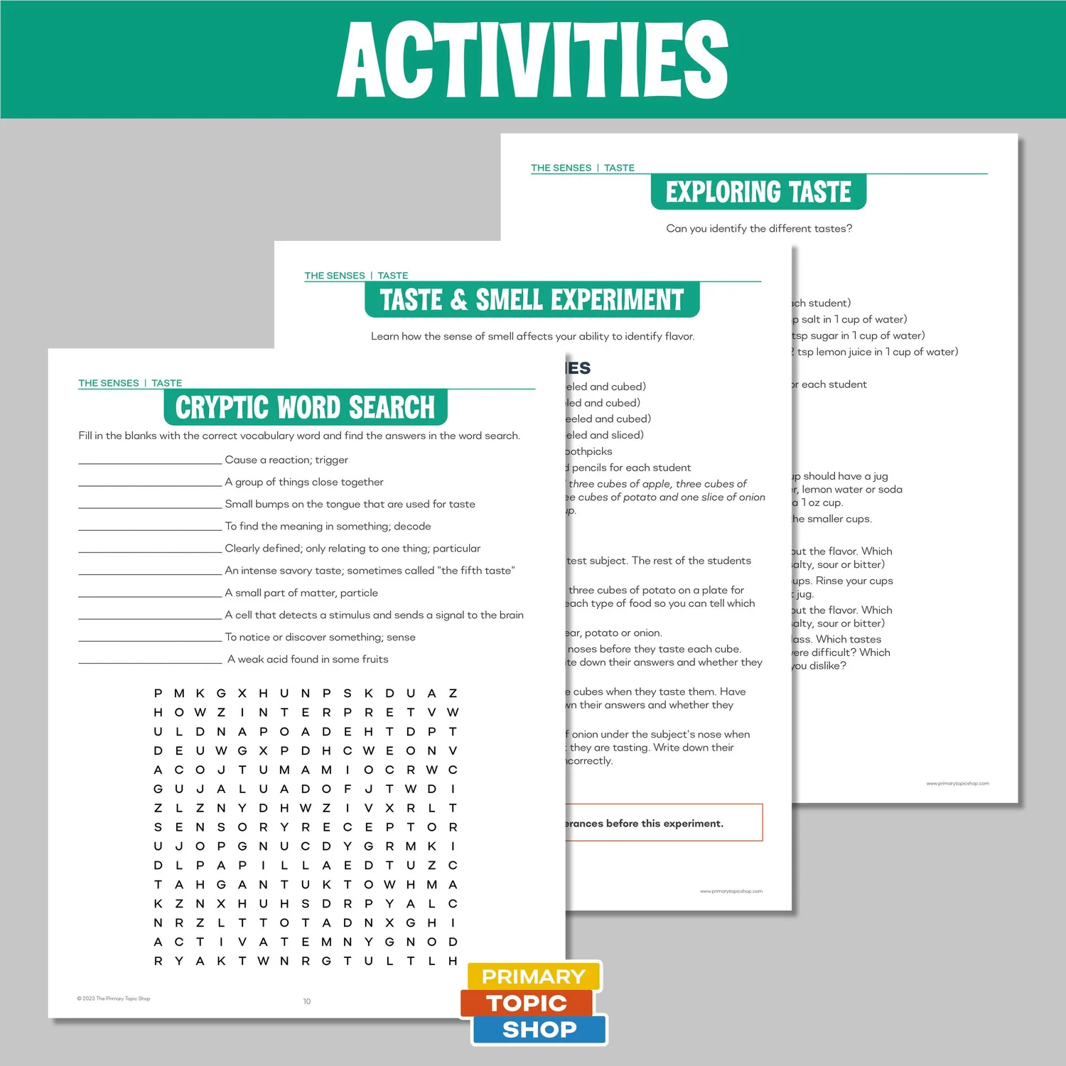 The Five Senses — All Resources | Explore Educational Treasures ...