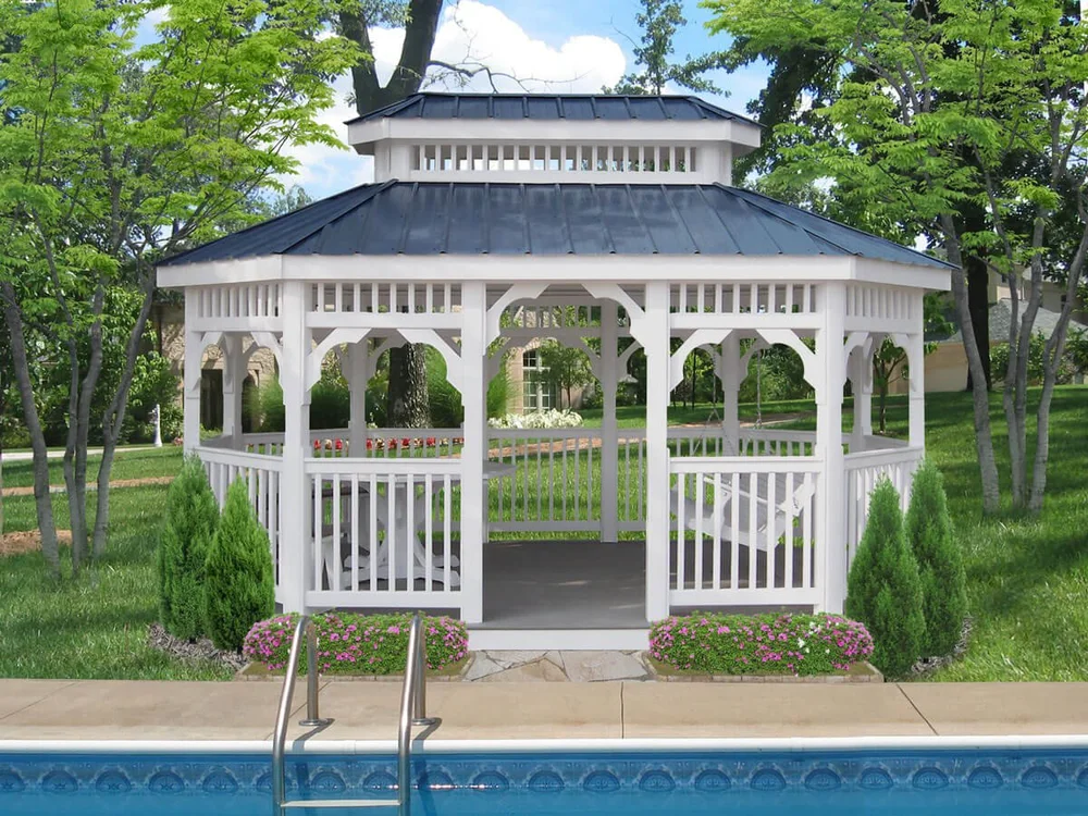 Gazebos | Vinyl, Painted & Wood — Liberty Sheds