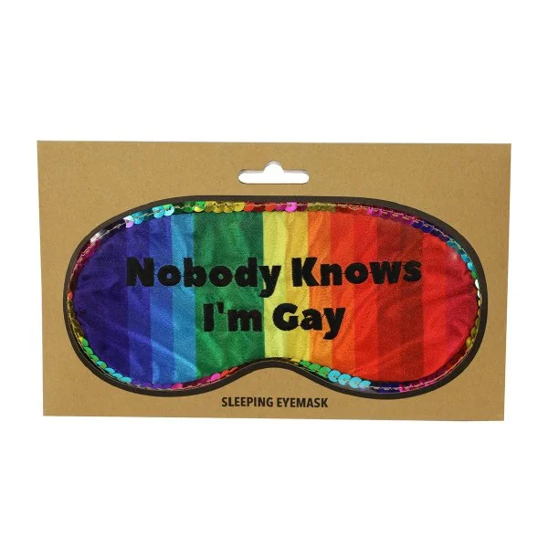 Nobody Knows I'm Gay Sleeping Mask - Gay Pride Gifts