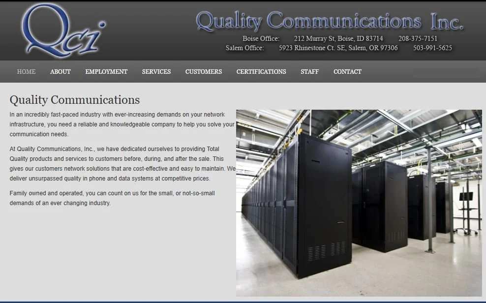 Quality Comm Squarespace Web & Logo Design — Silverloop Tech