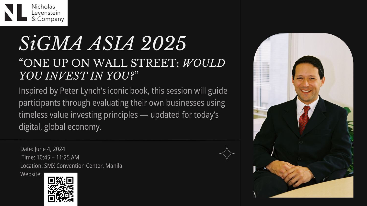 Past Event: June 2025 - SiGMA Asia — Nicholas Levenstein & Company