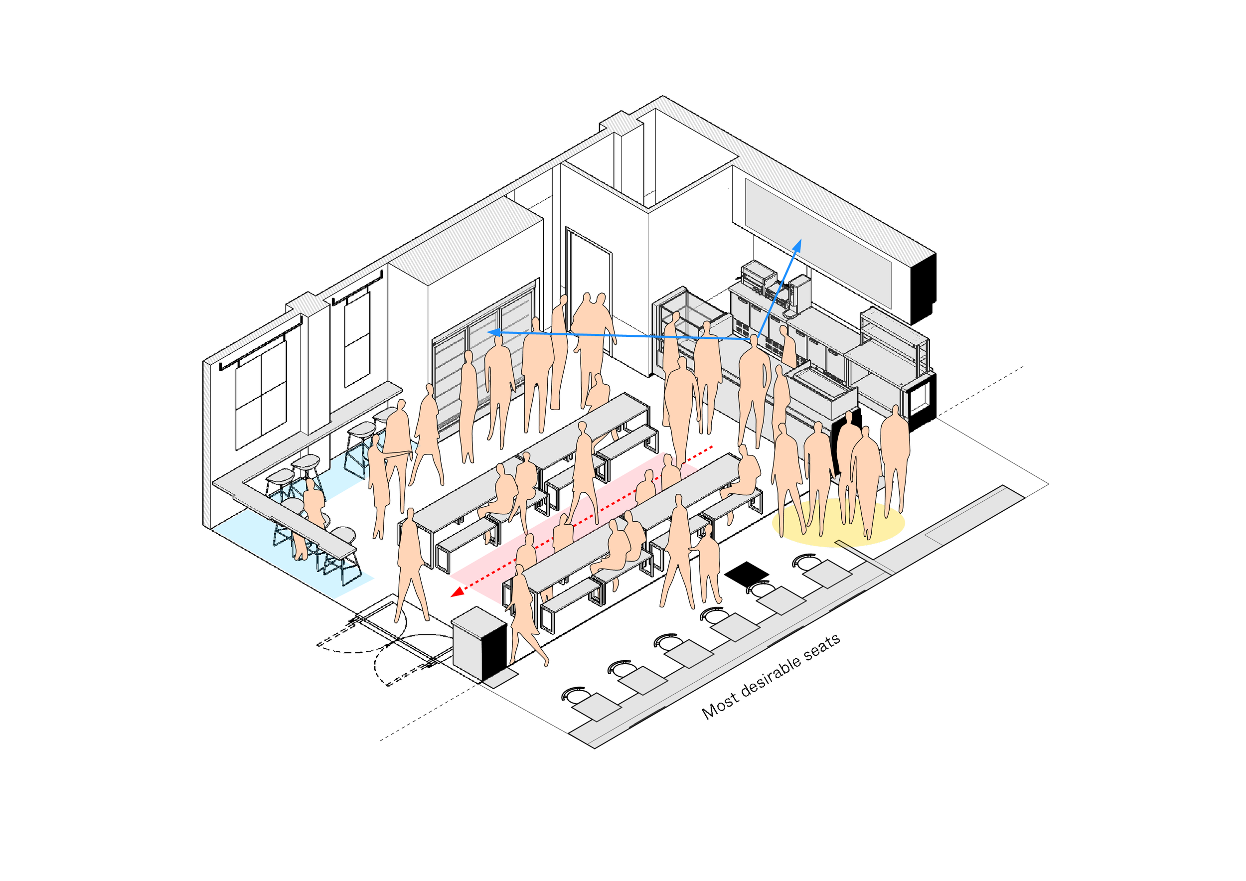 The Importance of Spatial Layout in Restaurant & Bar Design. A before ...