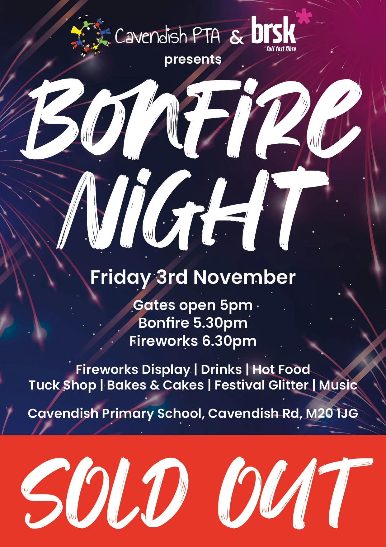 Bonfire Night (SOLD OUT) — Cavendish PTA, West Didsbury, Manchester