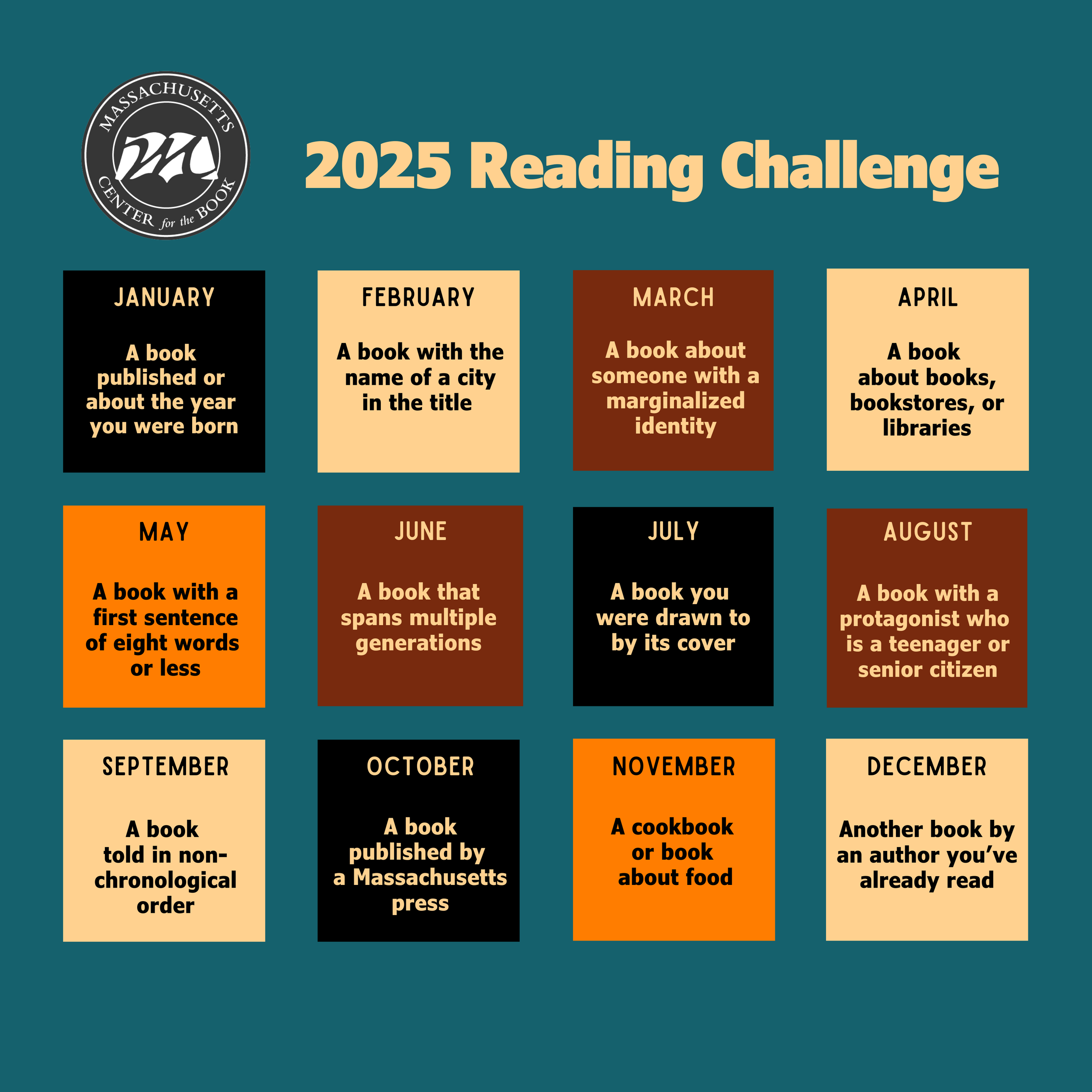 Reading Challenge: for Adults — Massachusetts Center for the Book