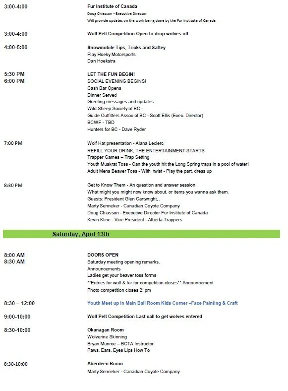 Convention Info — BC Trappers Association