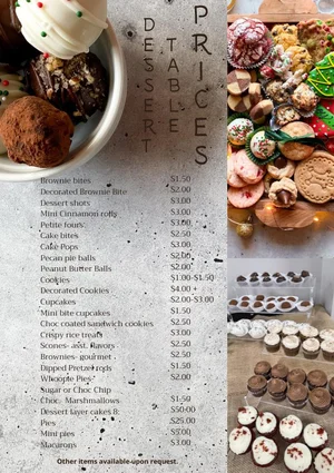Menu and Pricing Information-Artful Cakery by Julie-Artful Cakery by Julie