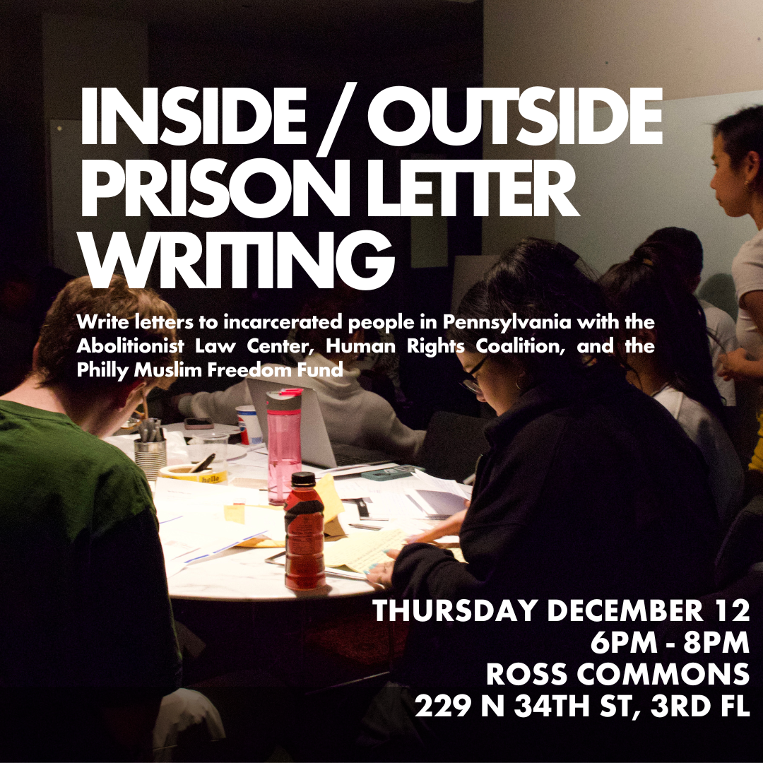INSIDE / OUTSIDE Prison LETTER WRITING — WRITERS ROOM